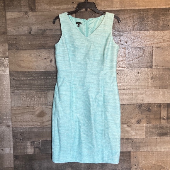 Talbots | Dresses | Talbots Blue Dress Metallic Thread Sleeveless Dress | Poshmark